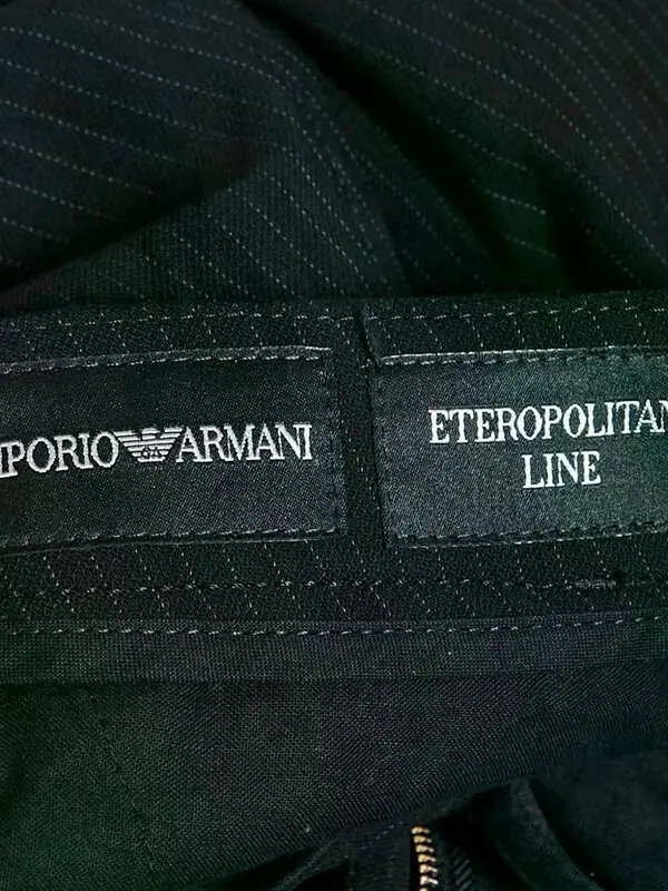 Emporio Armani Pinstriped Wool Trousers