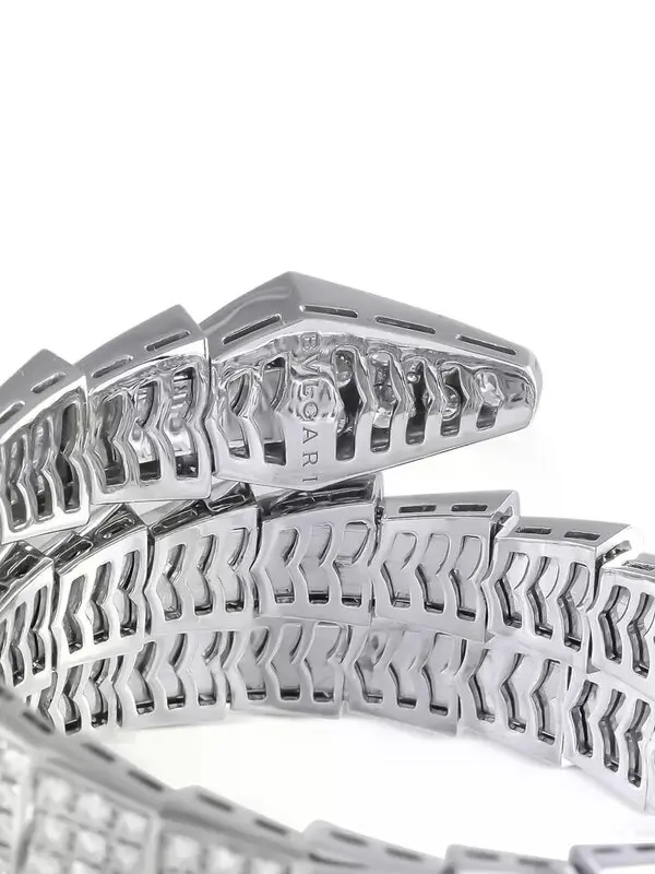BVLGARI 18k White Gold Viper Diamond Bracelet
