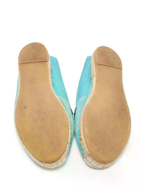 LE SILLA Embellished Jute Flat Espadrilles