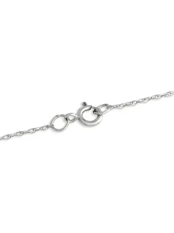 LB EXCLUSIVE 14k White Gold Diamond And Amethyst Necklace
