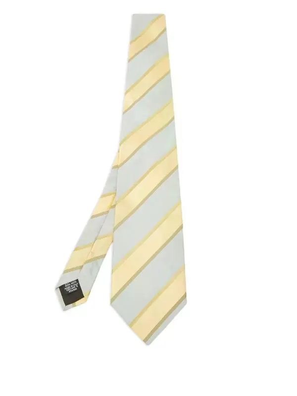 BOSS Striped Silk Neck Tie - Grey