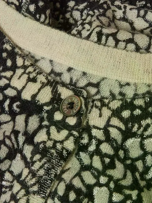 Zadig&Voltaire Cashmere Abstract Pattern Print Lurex Detailing Sweater