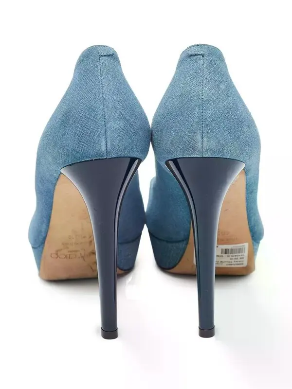JIMMY CHOO Peep Toe Platform Stiletto Heel Pumps