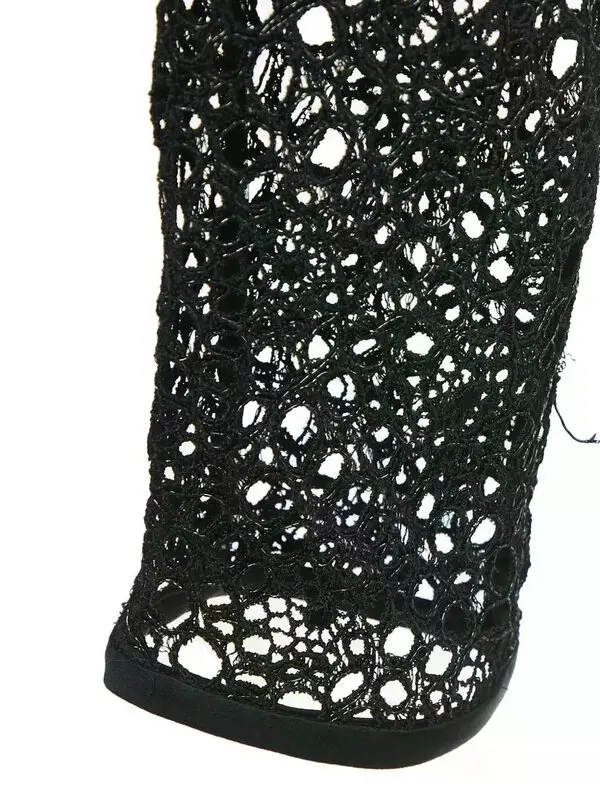 INGIE PARIS Guipure Lace Cropped Top