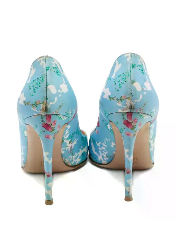 GIANVITO ROSSI Floral Print Pointed Toe Pumps