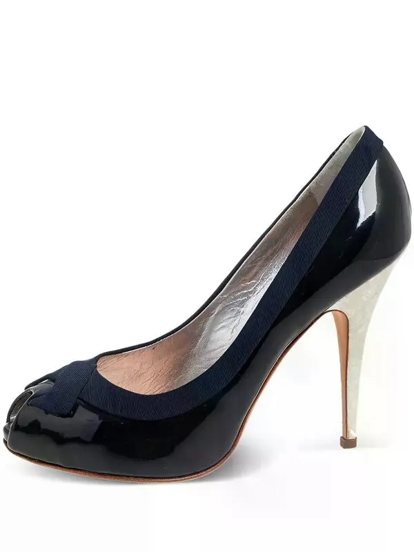 GIUSEPPE ZANOTTI Peep-toe Patent-leather Pumps