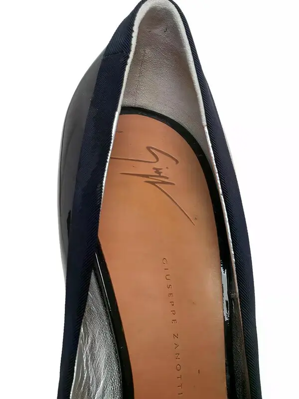 GIUSEPPE ZANOTTI Peep-toe Patent-leather Pumps