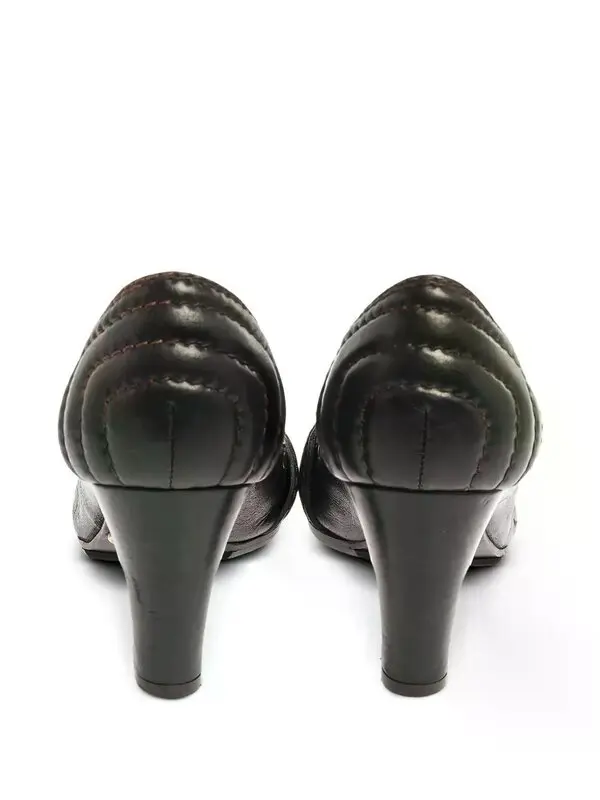 Chloé Leather Block Heel Pumps