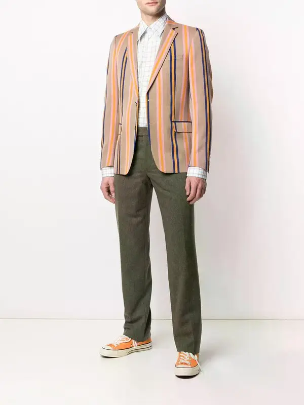 WALTER VAN BEIRENDONCK Embroidered-logo Shirt - Blue
