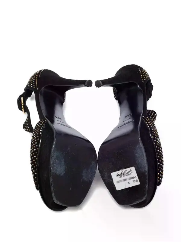 Saint Laurent Studded Peep-toe High Heel Sandals