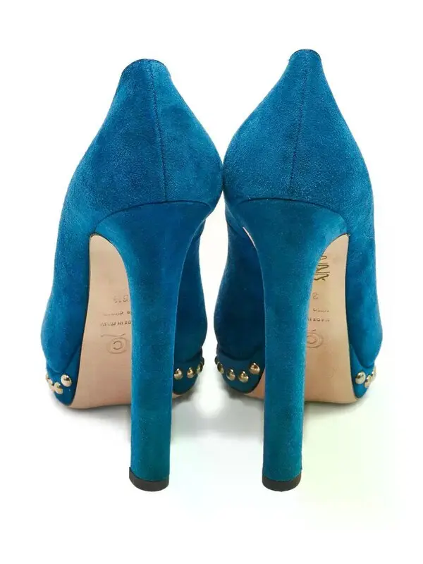 Alexander McQueen Skull Appliqué Peep Toe Pumps