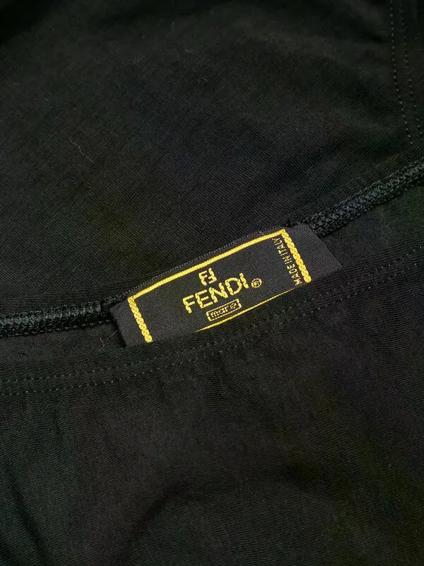 Fendi 1990s Sheer Logo Bikini Top