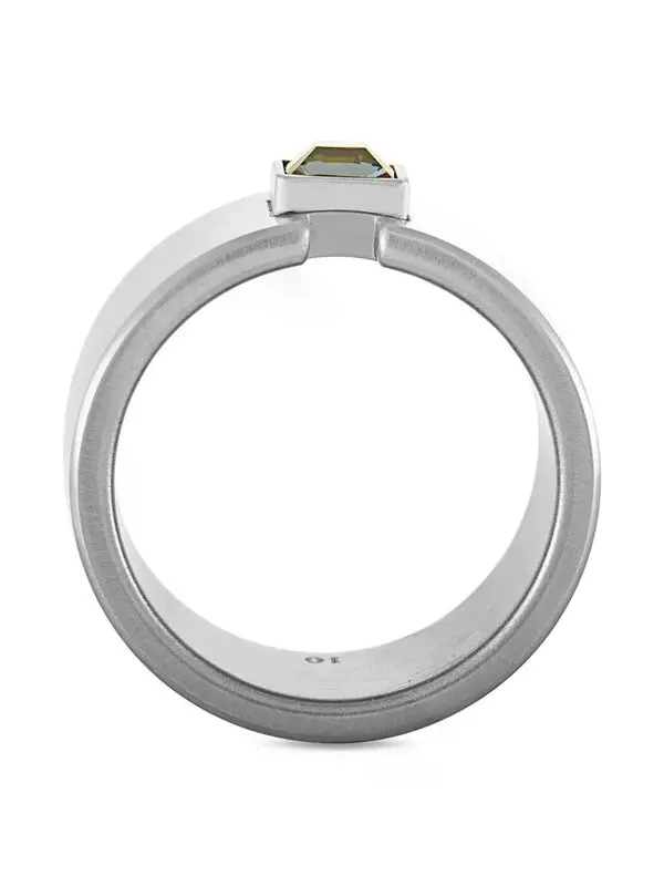 SWATCH Stainless Steel Princess-cut Crystal Statement Ring