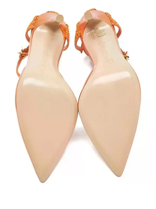 GIANVITO ROSSI 100mm Fleur Pumps With Crystal Embellishment