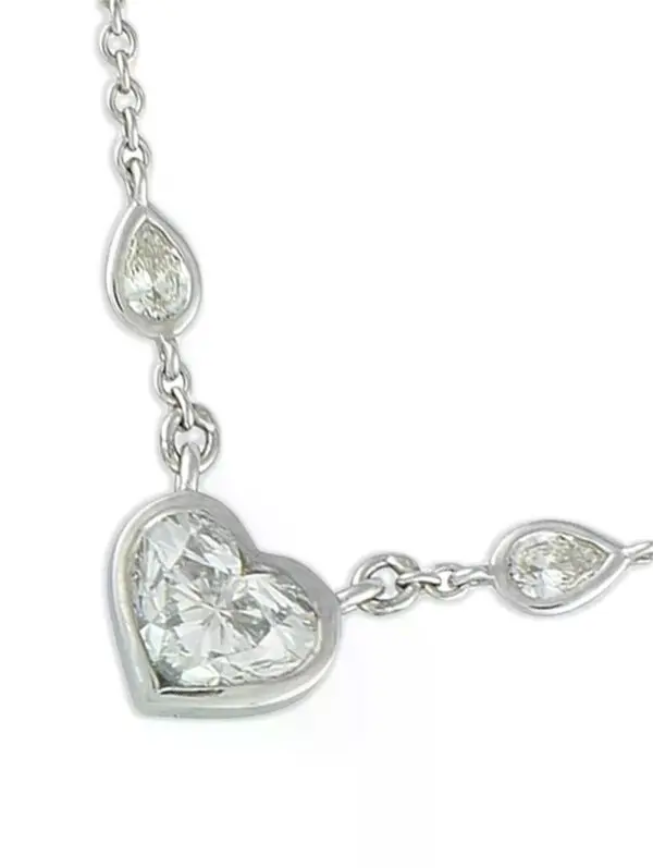LB EXCLUSIVE 18kt White Gold Diamond Heart Necklace