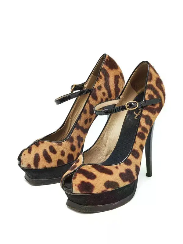 Saint Laurent Leopard-print Platform Pumps