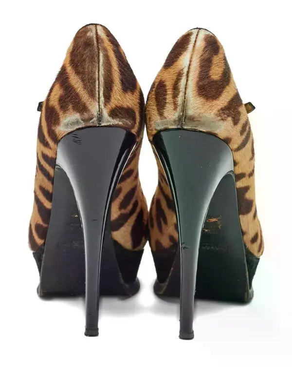 Saint Laurent Leopard-print Platform Pumps