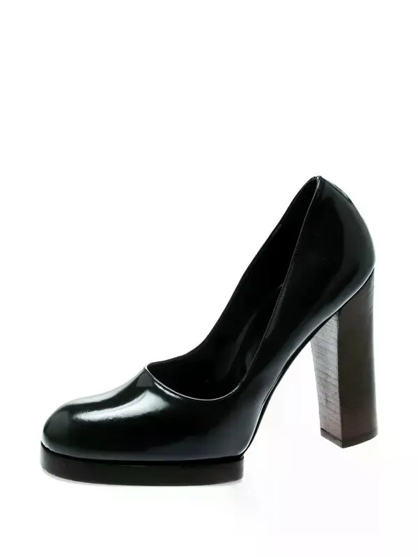 Gucci Leather Block Heel Pumps