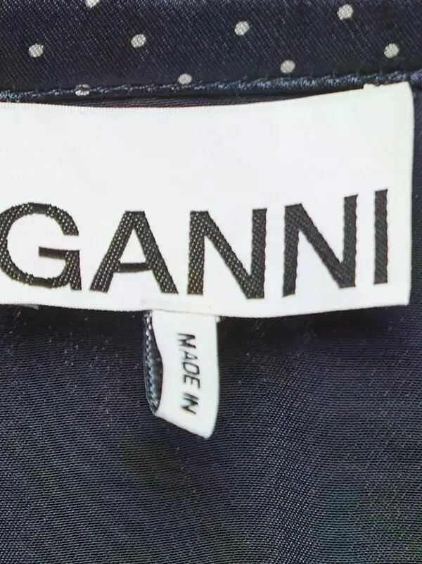 GANNI Polka Dot Satin Blouse