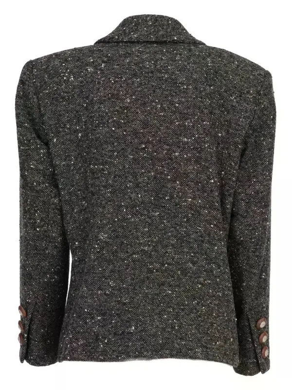 Saint Laurent Pre-owned 1980 Marbled Wool Jacket - Grey