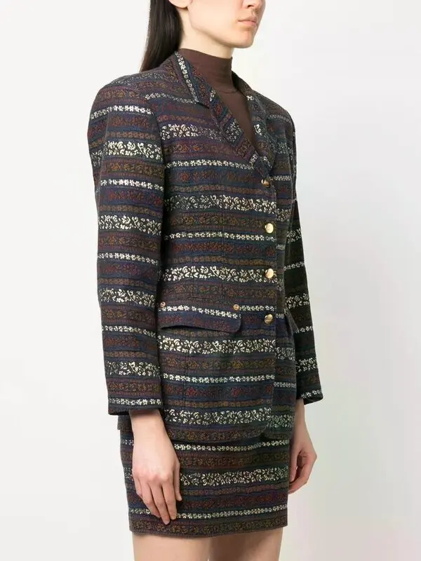 JEAN PAUL GAULTIER 1990s Patterned Jacquard Blazer