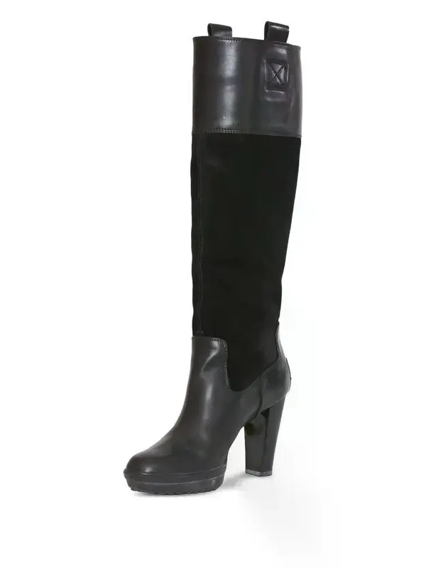 TOD'S Knee-high Leather And Suede Boots