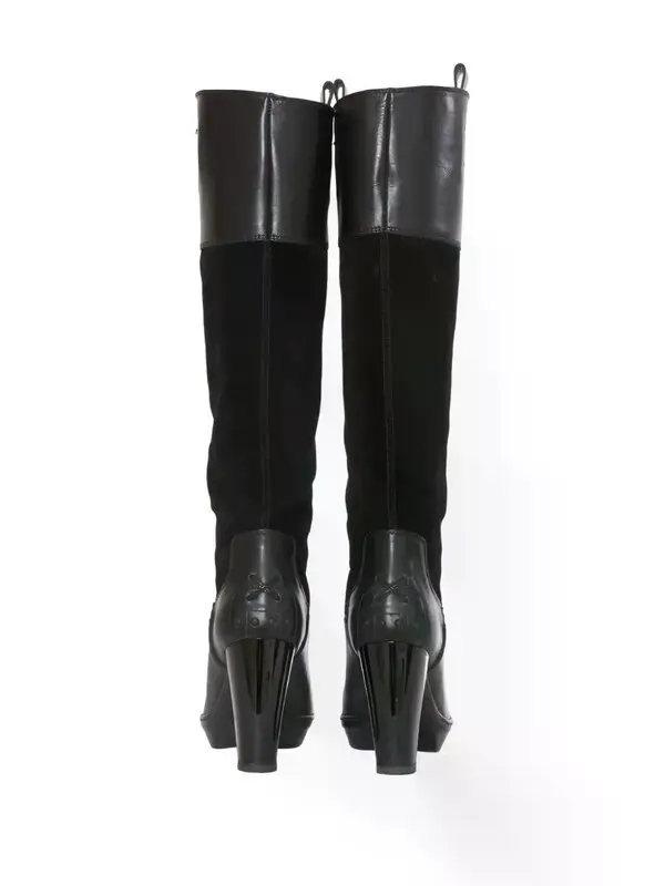 TOD'S Knee-high Leather And Suede Boots