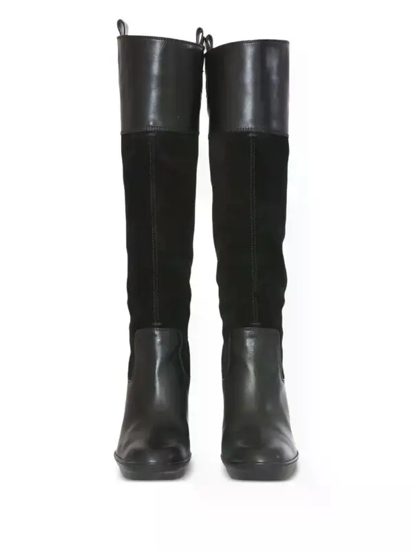 TOD'S Knee-high Leather And Suede Boots