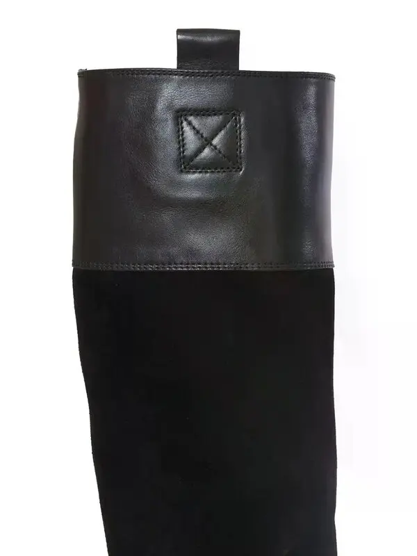 TOD'S Knee-high Leather And Suede Boots