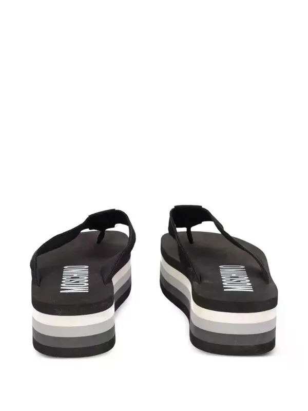 Moschino Striped Platform Flip-flops