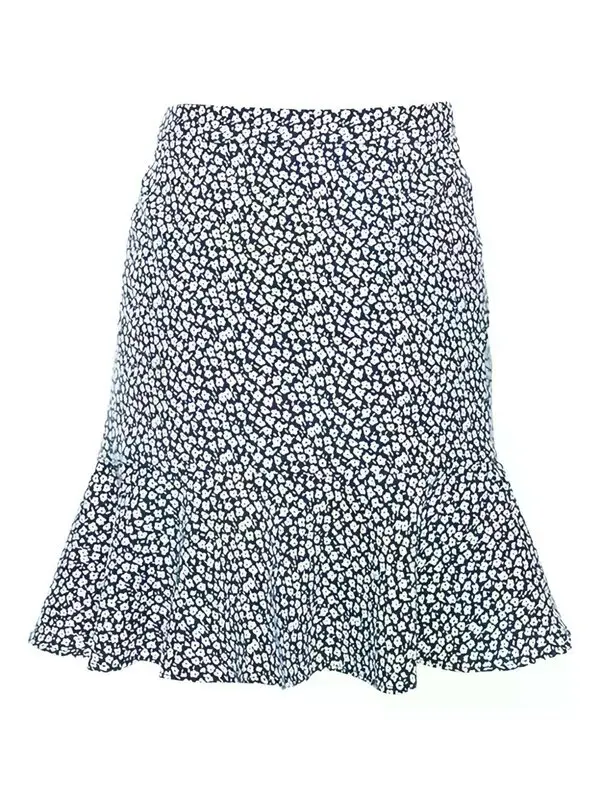 Paul & Joe Floral Print Ruffled Skirt - Blue
