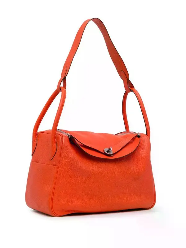 Hermès Clemence Lindy 34 Satchel - Orange