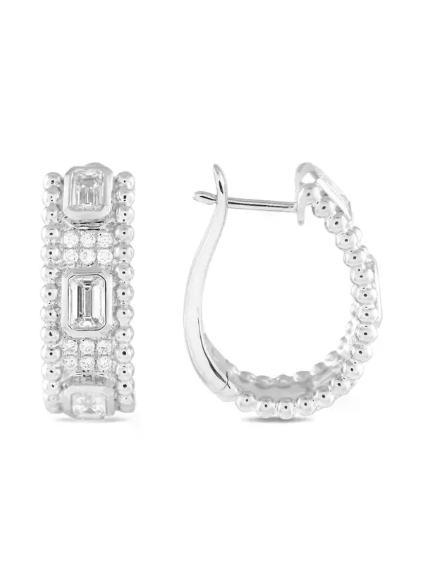 LB EXCLUSIVE 18k White Gold Diamond Earrings - Silver