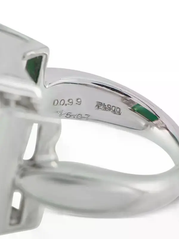 LB EXCLUSIVE Platinum Diamond And Tourmaline Ring