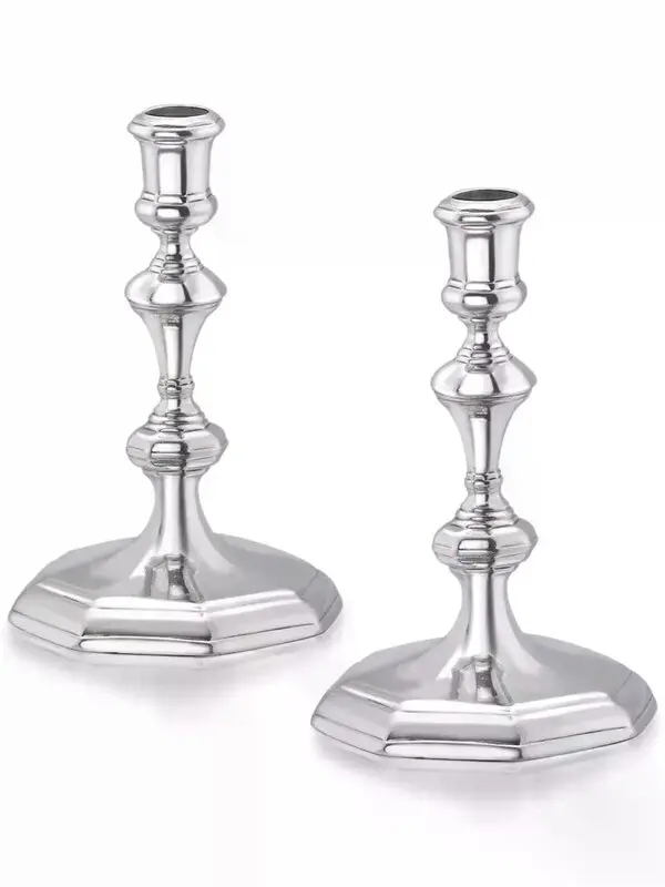 PRAGNELL Pair Of Queen Anne Britannia Candlesticks - Silver