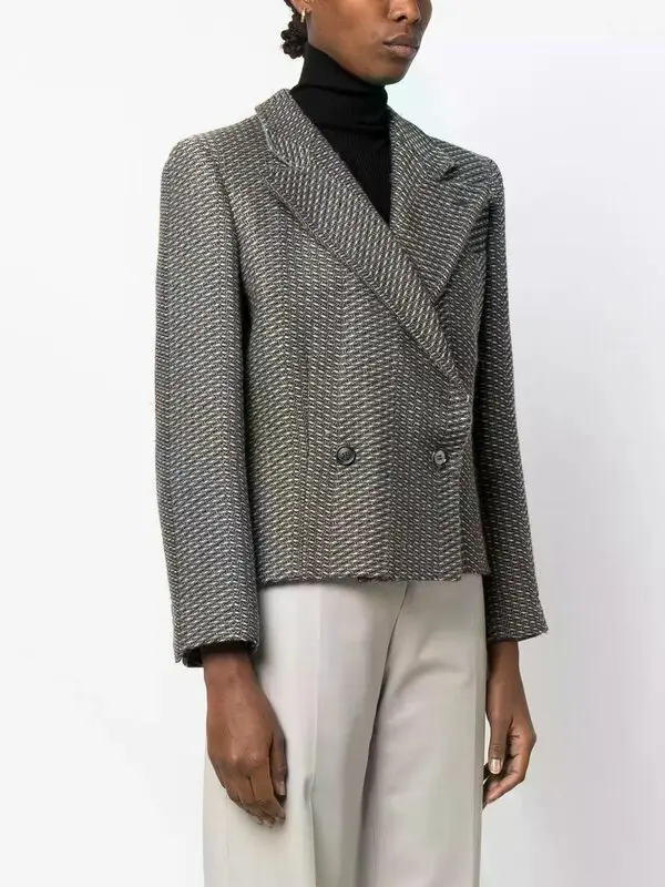 Giorgio Armani 1990s Bouclé Double-breasted Jacket