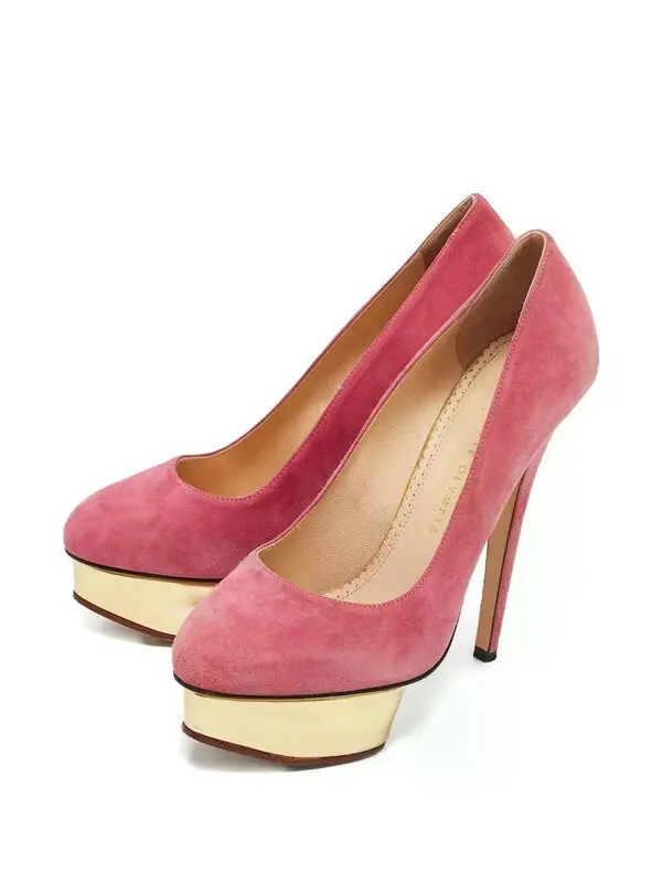 CHARLOTTE OLYMPIA Suede Platform Pumps