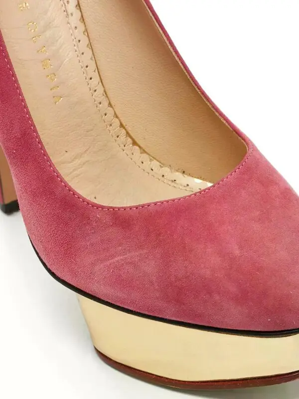 CHARLOTTE OLYMPIA Suede Platform Pumps