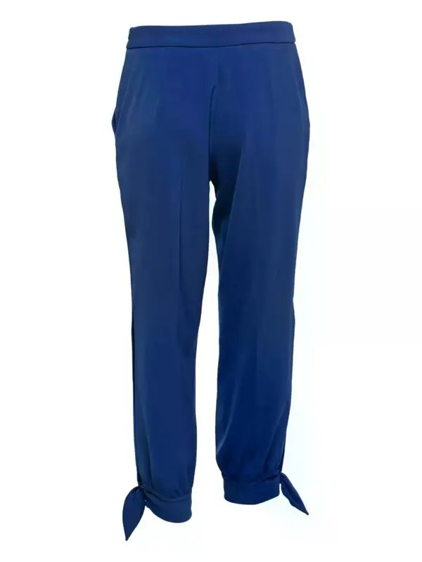 Moschino Cotton Tied Cuff Trousers - Blue