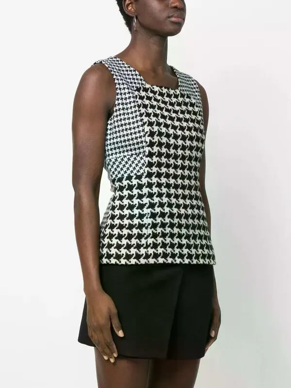 Dior Houndstooth Sleeveless Top