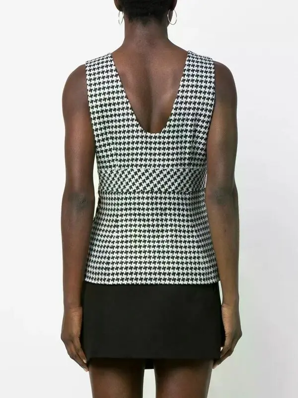 Dior Houndstooth Sleeveless Top