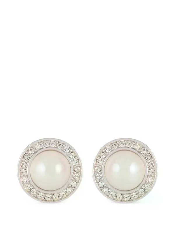 Dior 1970s Clip-on Earrings - Silver