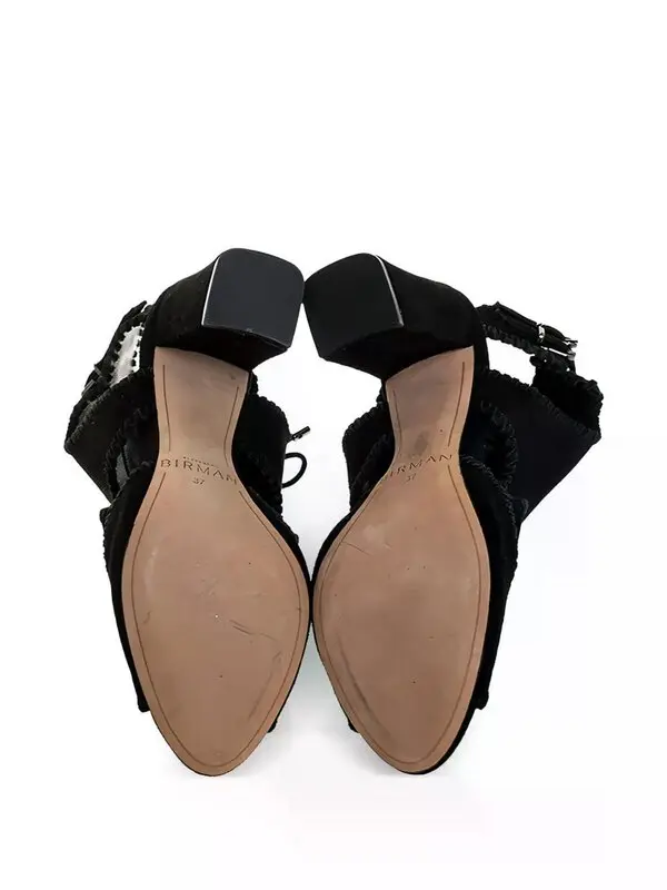 ALEXANDRE BIRMAN Suede Lace-up Block Heel Sandals