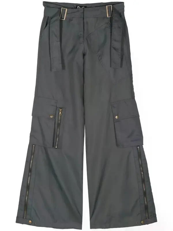 Dolce & Gabbana 2000s Grey-green Wide-leg Cargo Trousers
