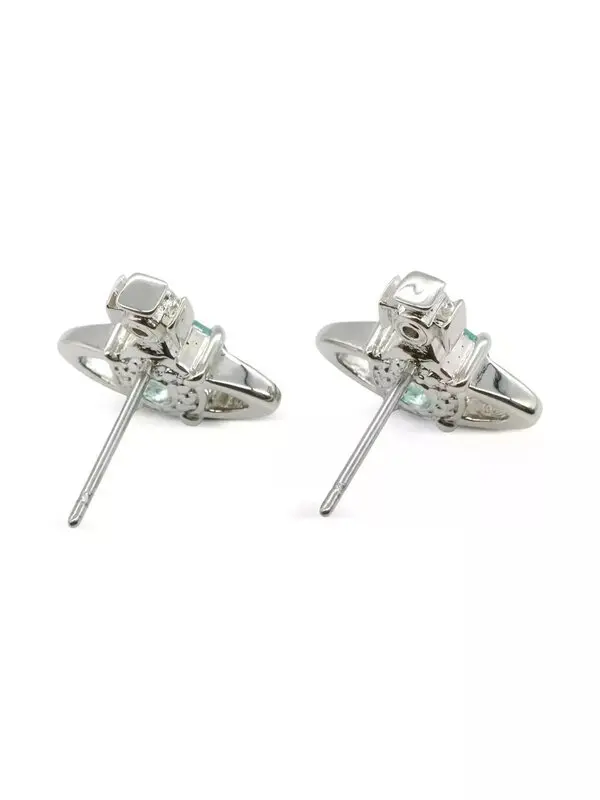 VIVIENNE WESTWOOD 2020s Reina Orb Detail Stud Earrings - Silver
