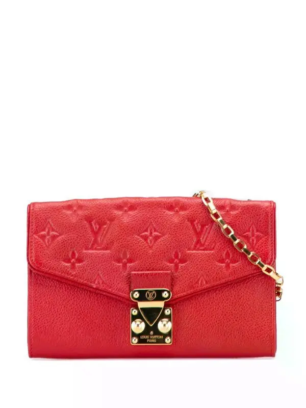 LOUIS VUITTON 2014 Monogram Empreinte Saint Germain Pochette Crossbody Bag - Red