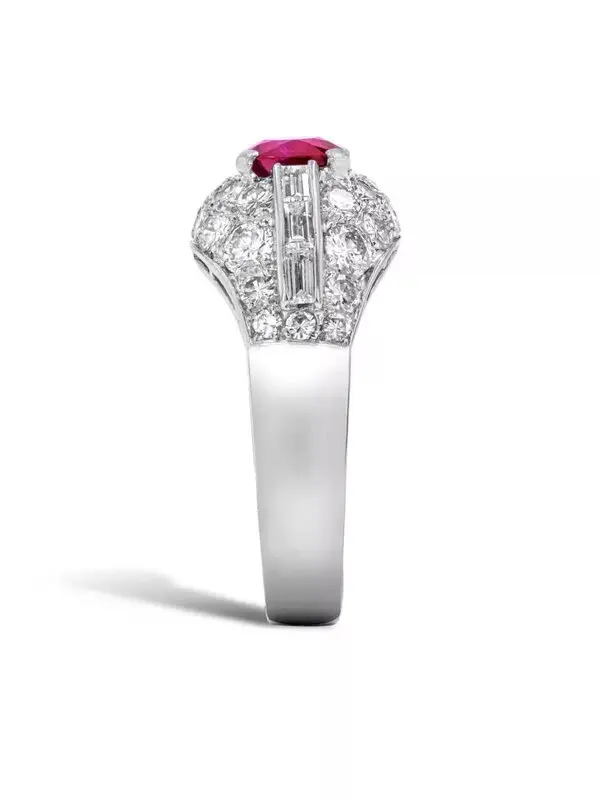 BVLGARI Platinum Trombino Ruby And Diamond Ring