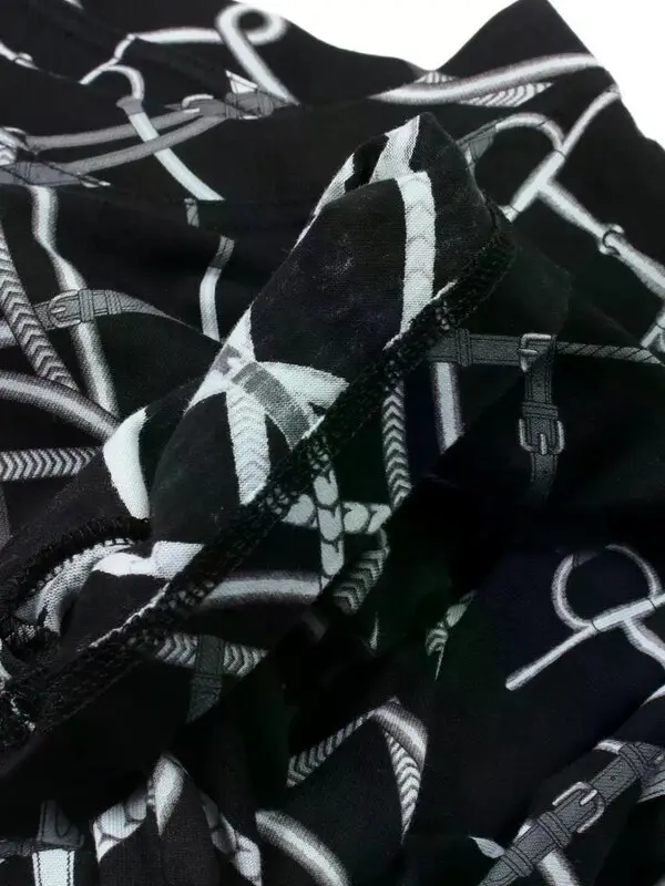 Hermès 2010s Bridle Print Cotton Dress