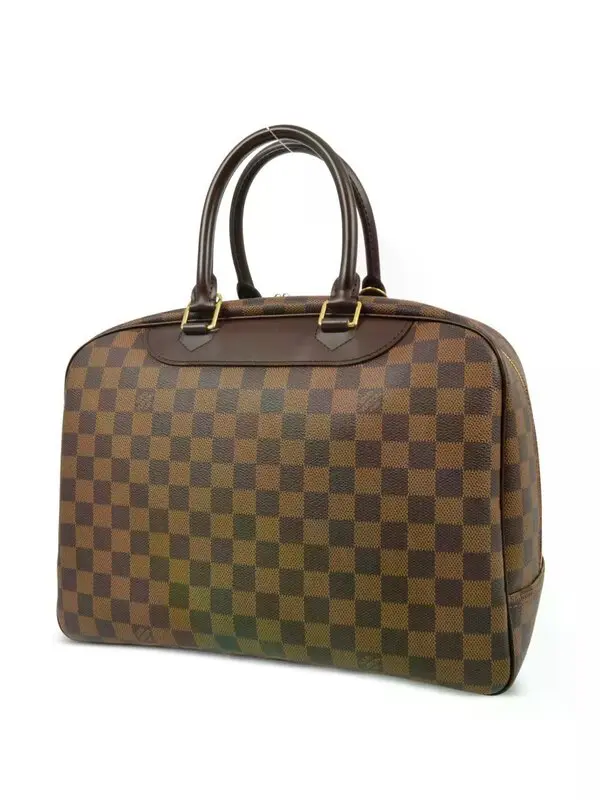 LOUIS VUITTON 2008 Damier Ebène Deauville Handbag - Brown