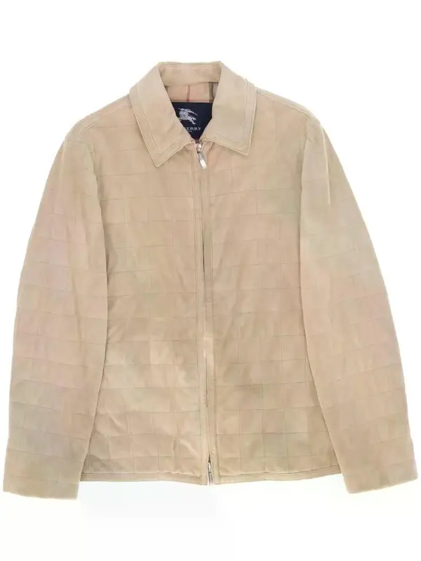 Burberry Suede Check Pattern Jacket